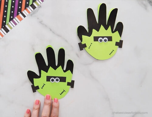 Frankenstein Handprint - The Best Ideas for Kids