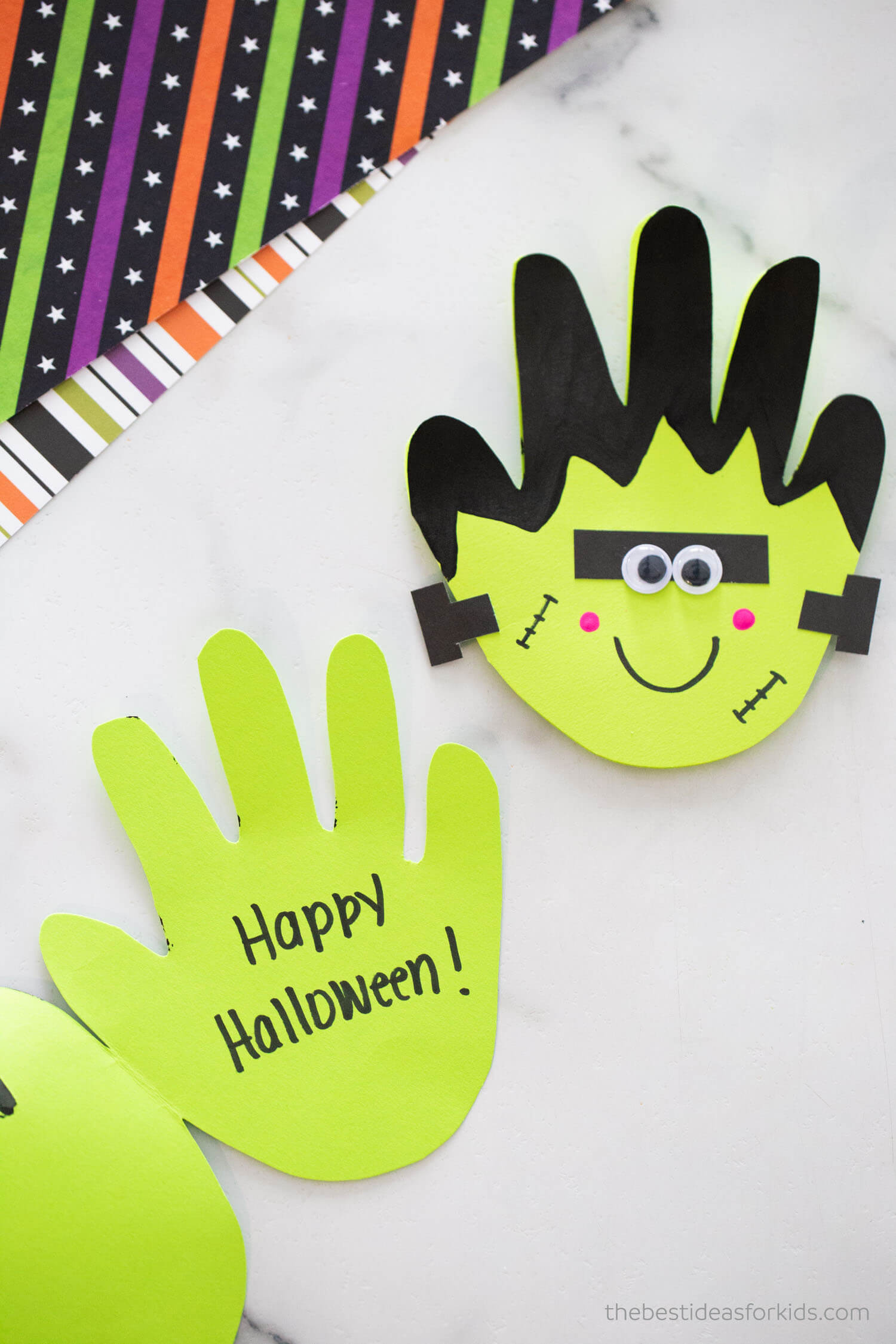 Frankenstein Handprint - The Best Ideas for Kids