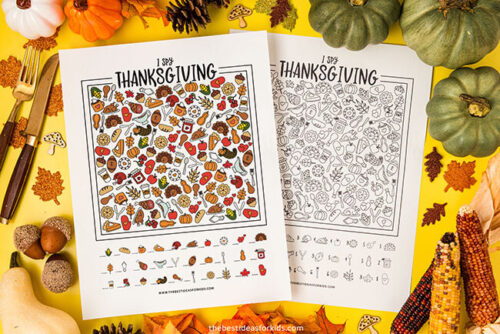 Thanksgiving I Spy (Free Printable) - The Best Ideas for Kids