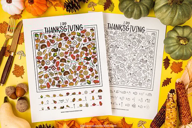 Thanksgiving I Spy (Free Printable) - The Best Ideas for Kids