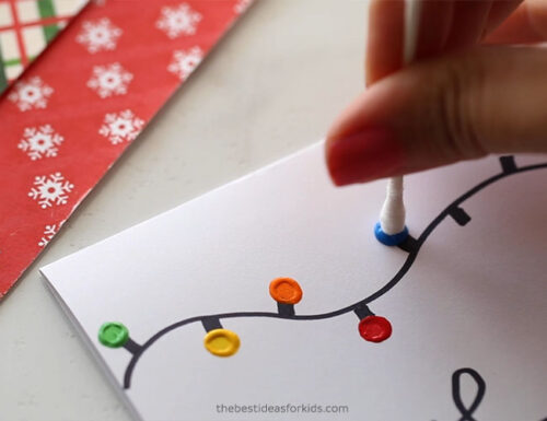 Q-Tip Painted Christmas Lights - The Best Ideas for Kids