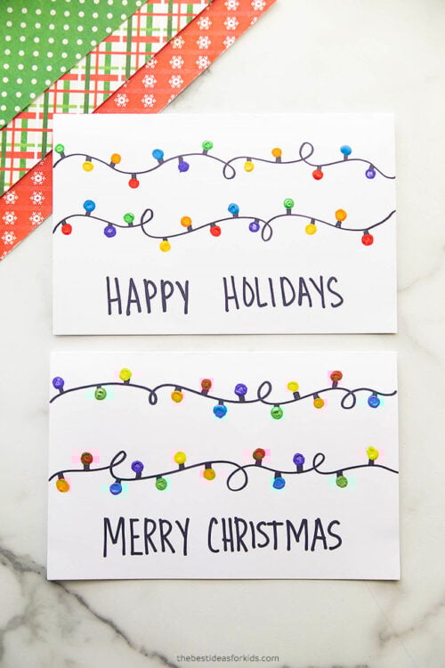 Q-Tip Painted Christmas Lights - The Best Ideas for Kids