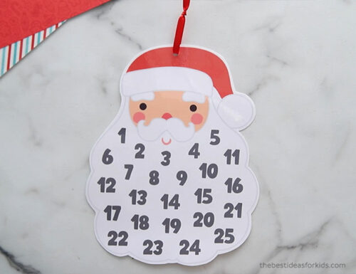 Santa Beard Countdown (Free Printable) - The Best Ideas for Kids