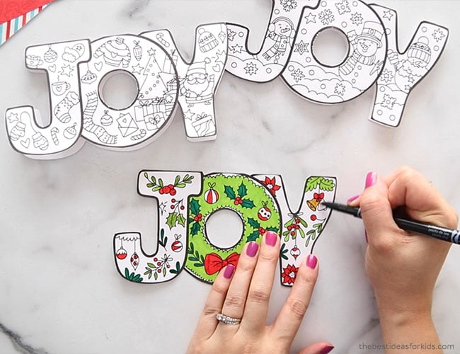 Joy Christmas Card (Free Printable) - The Best Ideas for Kids