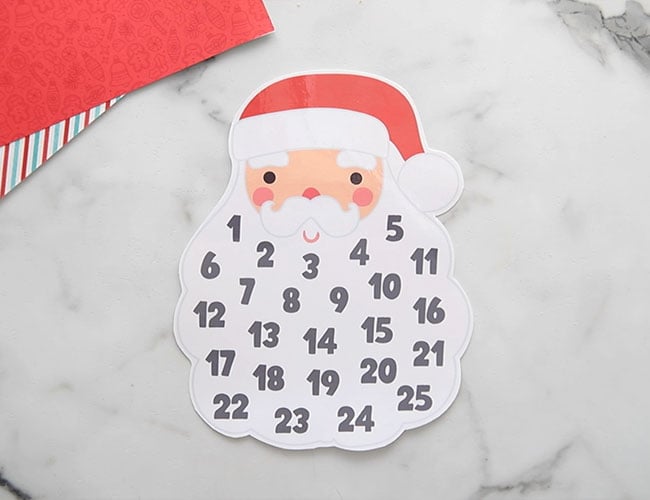 Santa Beard Countdown (Free Printable) - The Best Ideas for Kids