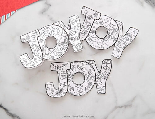 Joy Christmas Card (Free Printable) - The Best Ideas for Kids