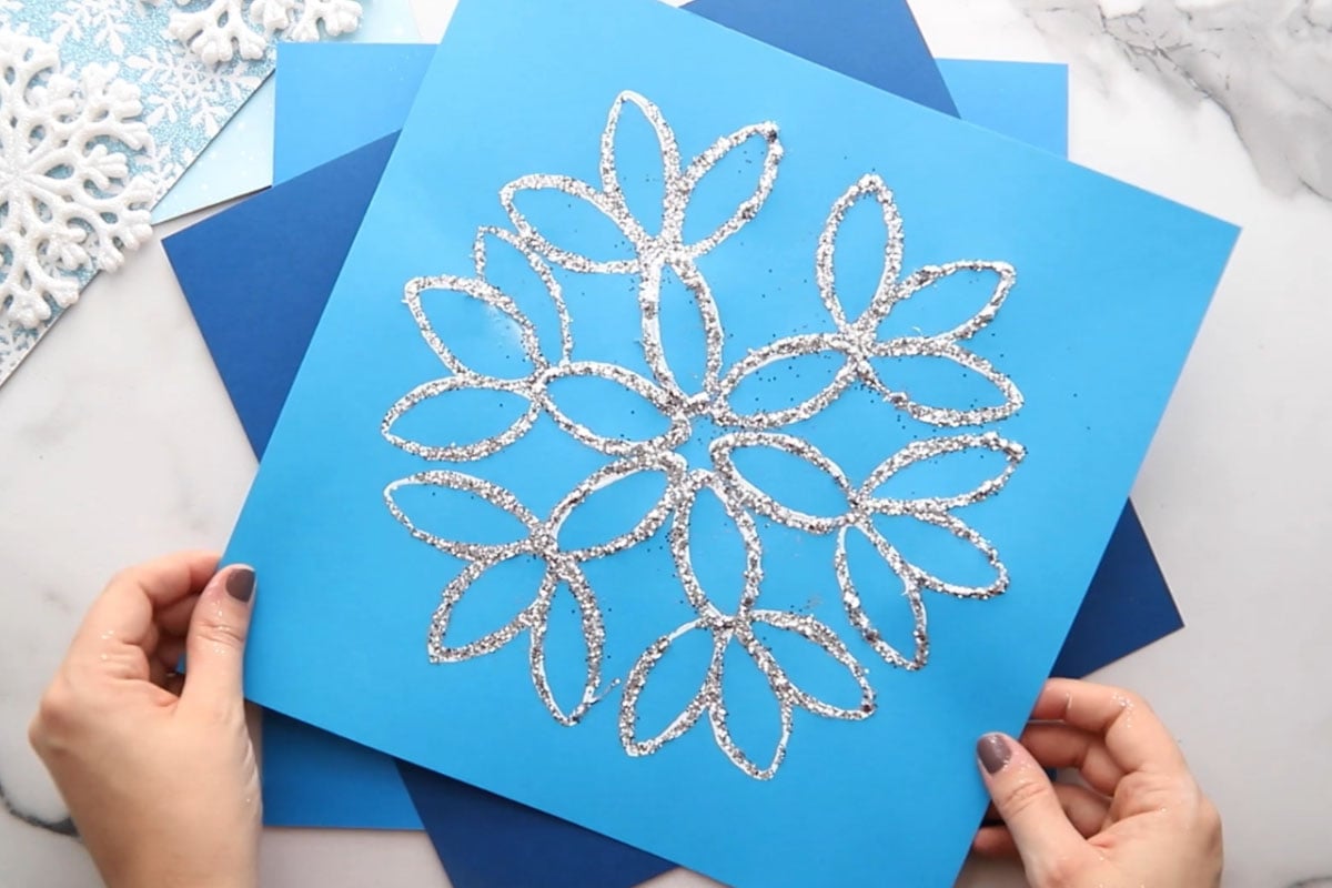 Paper Roll Stamped Snowflake - The Best Ideas for Kids