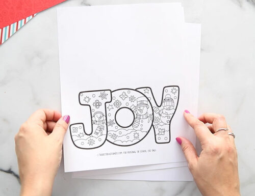 Joy Christmas Card (Free Printable) - The Best Ideas for Kids