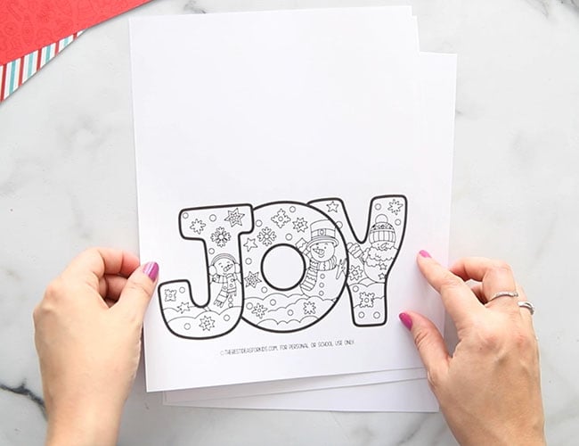Joy Christmas Card (Free Printable) - The Best Ideas for Kids