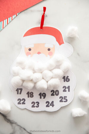 Santa Beard Countdown (Free Printable) - The Best Ideas for Kids
