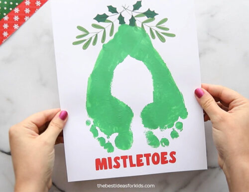 Mistletoes Footprint (Free Printable) - The Best Ideas for Kids