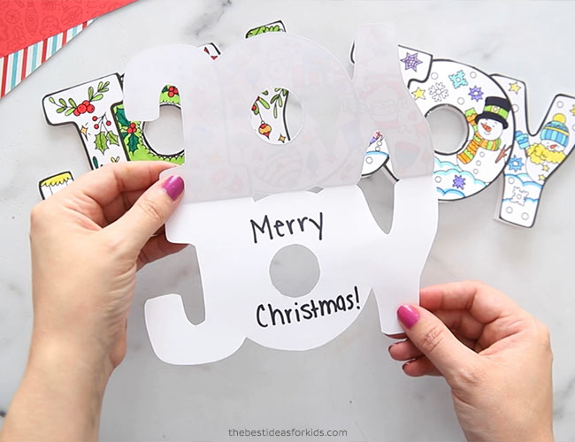 Joy Christmas Card (Free Printable) - The Best Ideas for Kids