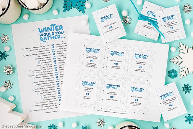 50 Winter Would You Rather (Free Printables) - The Best Ideas for Kids
