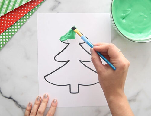Puffy Paint Christmas Tree - The Best Ideas for Kids