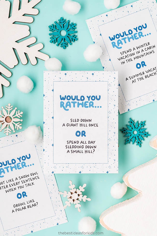 50 Winter Would You Rather (Free Printables) - The Best Ideas for Kids
