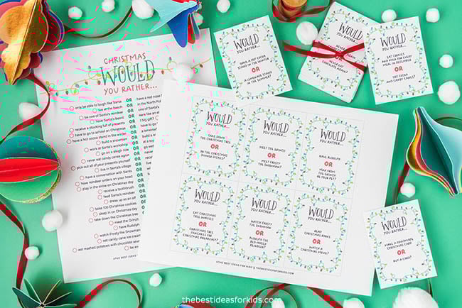 50 Christmas Would You Rather (Free Printables) - The Best Ideas for Kids