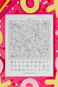 Valentine I Spy (Free Printables) - The Best Ideas for Kids