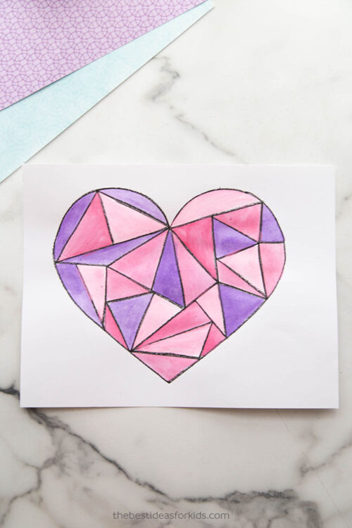 Watercolor Heart Art - The Best Ideas for Kids