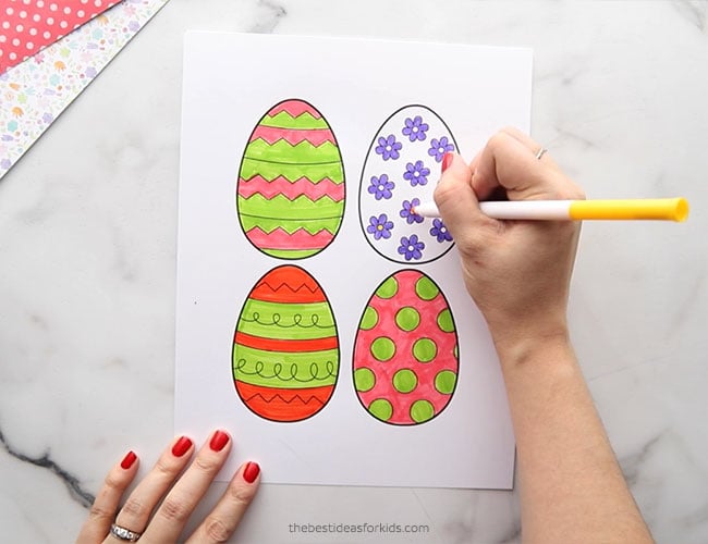 Paper Easter Egg Wreath (Free Printables) - The Best Ideas for Kids