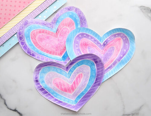 Crayon Resist Hearts - The Best Ideas for Kids