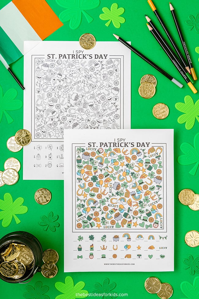St Patrick's Day I Spy (Free Printables) - The Best Ideas for Kids