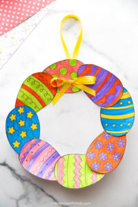 Paper Easter Egg Wreath (Free Printables) - The Best Ideas for Kids