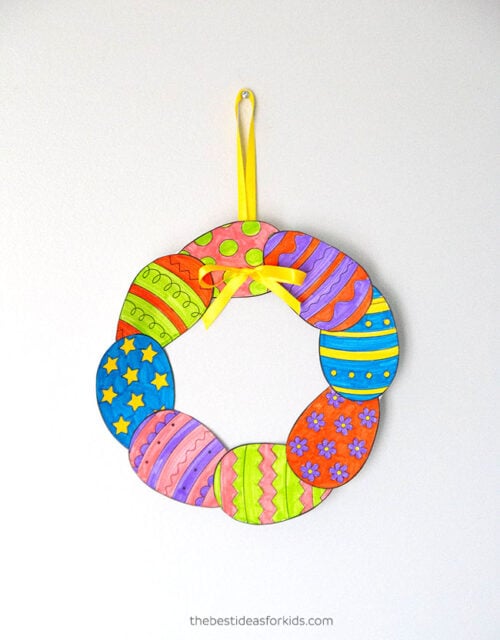 Paper Easter Egg Wreath (Free Printables) - The Best Ideas for Kids