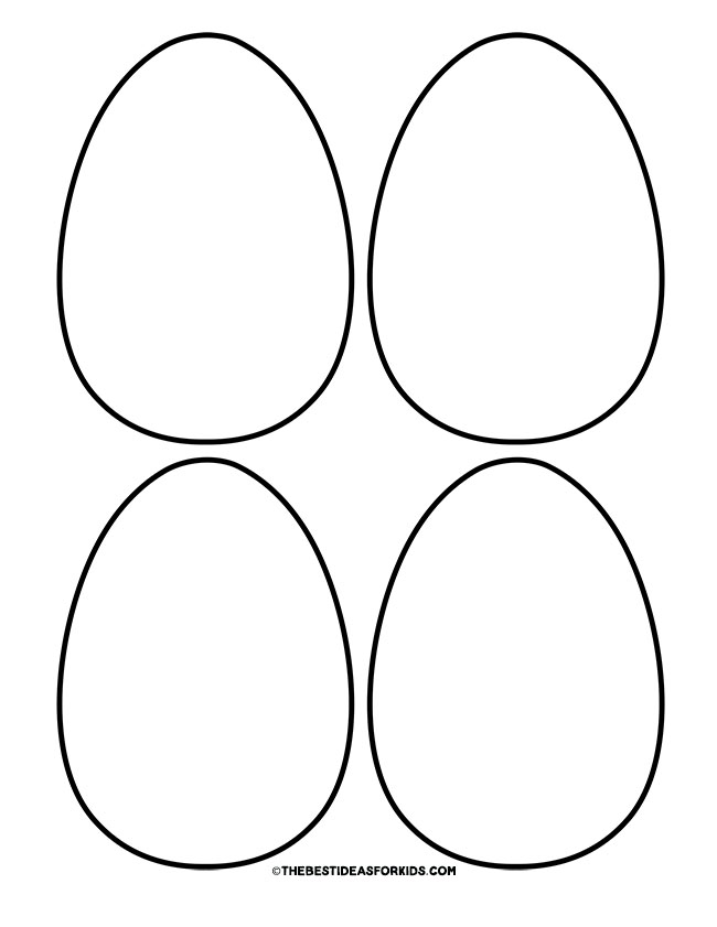 Easter Egg Templates (Free Printables) - The Best Ideas for Kids