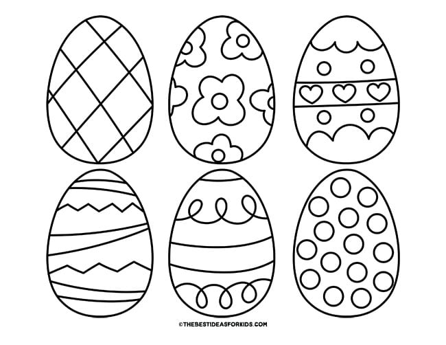 Easter Egg Templates (Free Printables) - The Best Ideas for Kids
