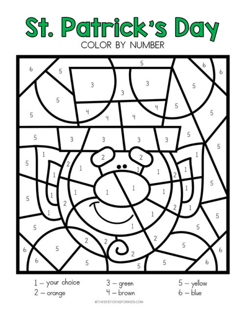 St Patrick's Day Color by Number (Free Printables) - The Best Ideas for ...