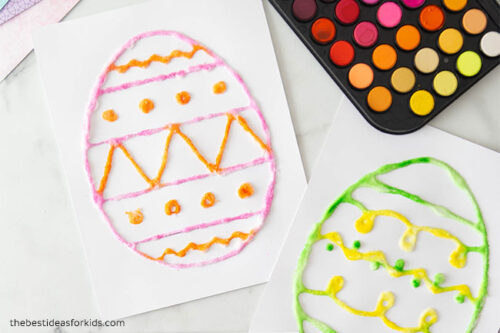 Salt Painted Easter Eggs (Free Printables) - The Best Ideas for Kids
