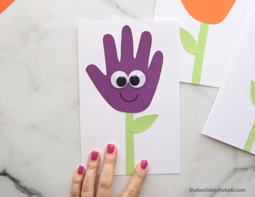 Handprint Flower Cards - The Best Ideas for Kids