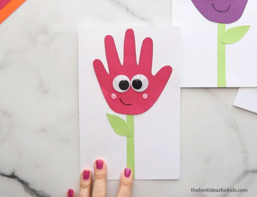 Handprint Flower Cards - The Best Ideas for Kids
