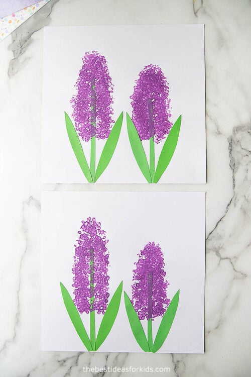 Q-tip Painted Hyacinth Flowers - The Best Ideas for Kids