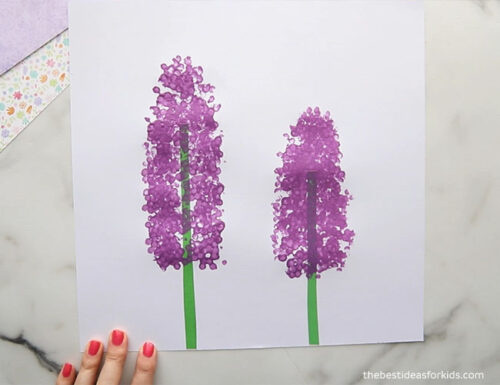 Q-tip Painted Hyacinth Flowers - The Best Ideas for Kids
