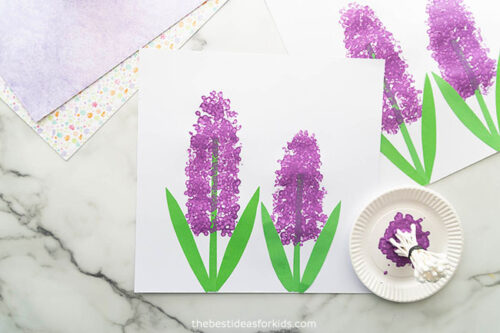 Q-tip Painted Hyacinth Flowers - The Best Ideas for Kids