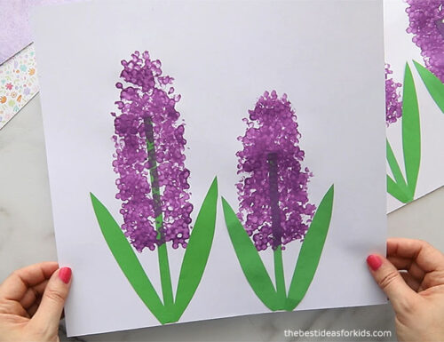 Q-tip Painted Hyacinth Flowers - The Best Ideas for Kids
