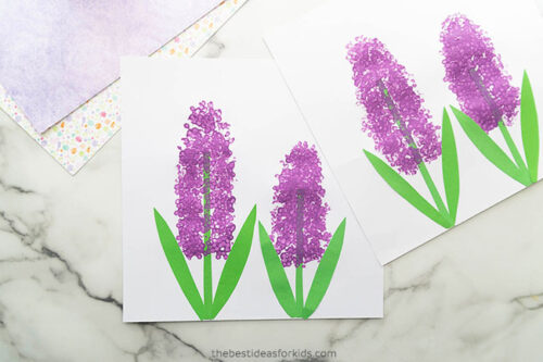 Q-tip Painted Hyacinth Flowers - The Best Ideas for Kids