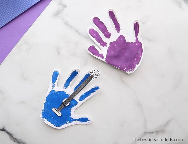 Handprint Guitar (Free Printable) - The Best Ideas for Kids