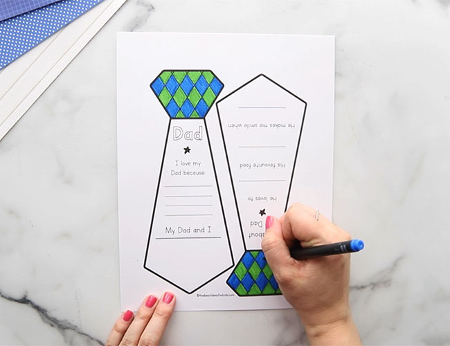 Father's Day Tie Card - The Best Ideas for Kids