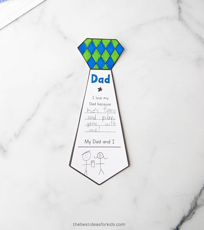 Father's Day Tie Card - The Best Ideas for Kids