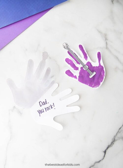 Handprint Guitar (Free Printable) - The Best Ideas for Kids