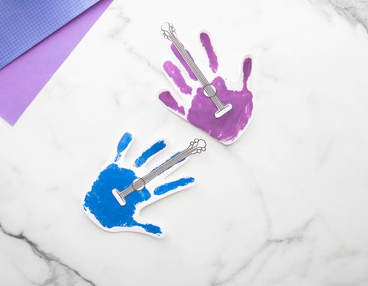 Handprint Guitar (Free Printable) - The Best Ideas for Kids