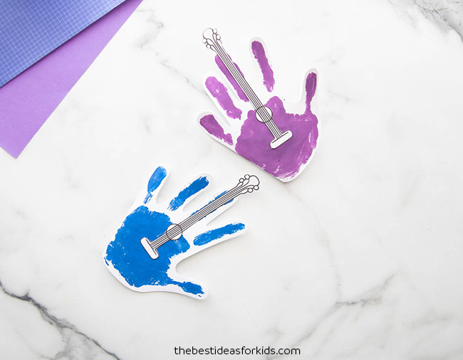 Handprint Guitar (Free Printable) - The Best Ideas for Kids