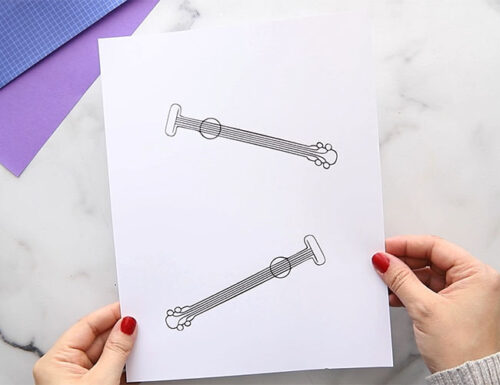 Handprint Guitar (Free Printable) - The Best Ideas for Kids