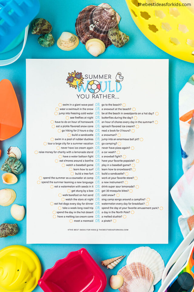 Summer Would You Rather Questions The Best Ideas For Kids