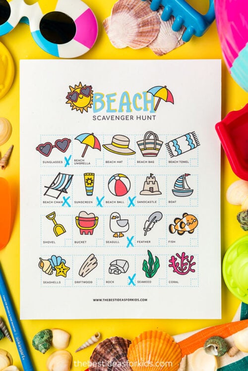 Beach Scavenger Hunt (Free Printable) - The Best Ideas for Kids