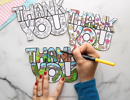 Thank You Coloring Card - The Best Ideas for Kids
