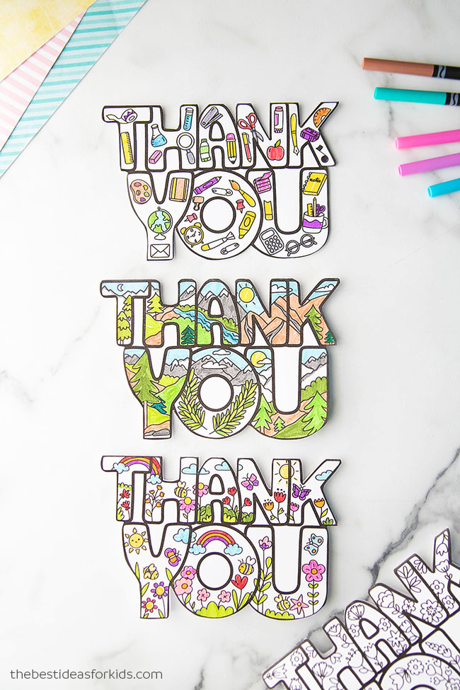 Thank You Coloring Card - The Best Ideas for Kids
