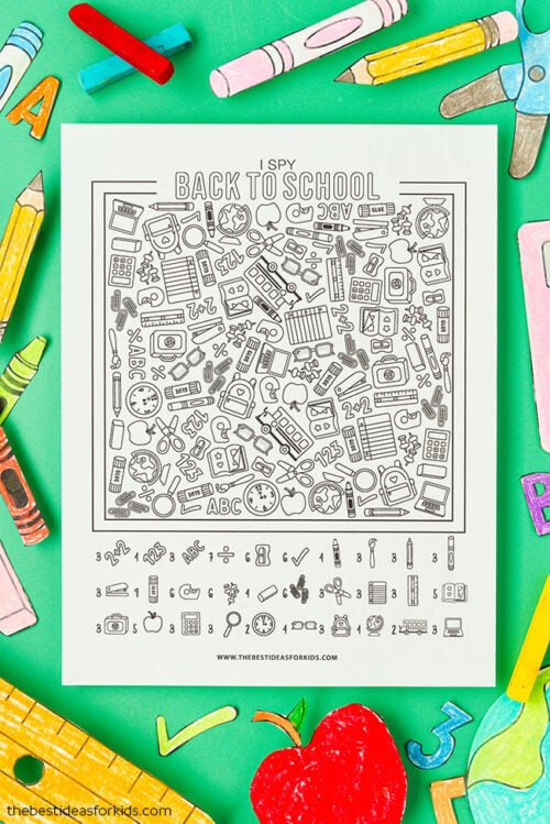 I Spy Back to School (Free Printables) - The Best Ideas for Kids